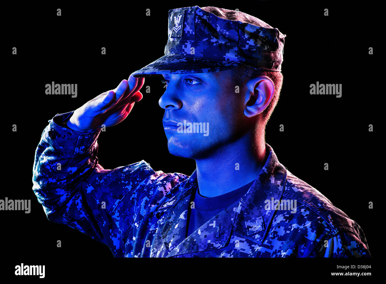 Close up of soldier saluting Stock Photo - Alamy