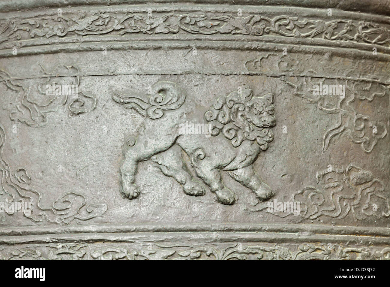 Byodo-in temple bronze big bell details, UJi, Japan Stock Photo - Alamy