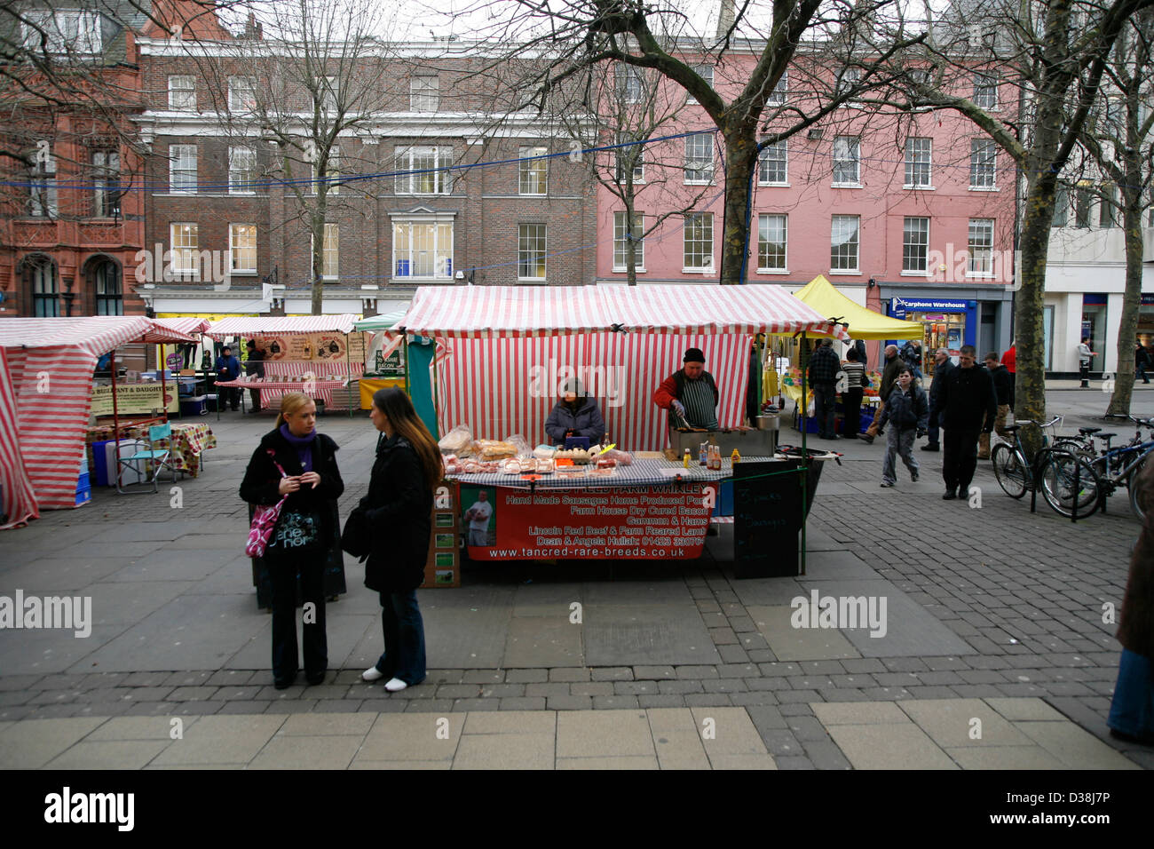 Farmers Market in Parliament Street , York Stock Photo - Alamy