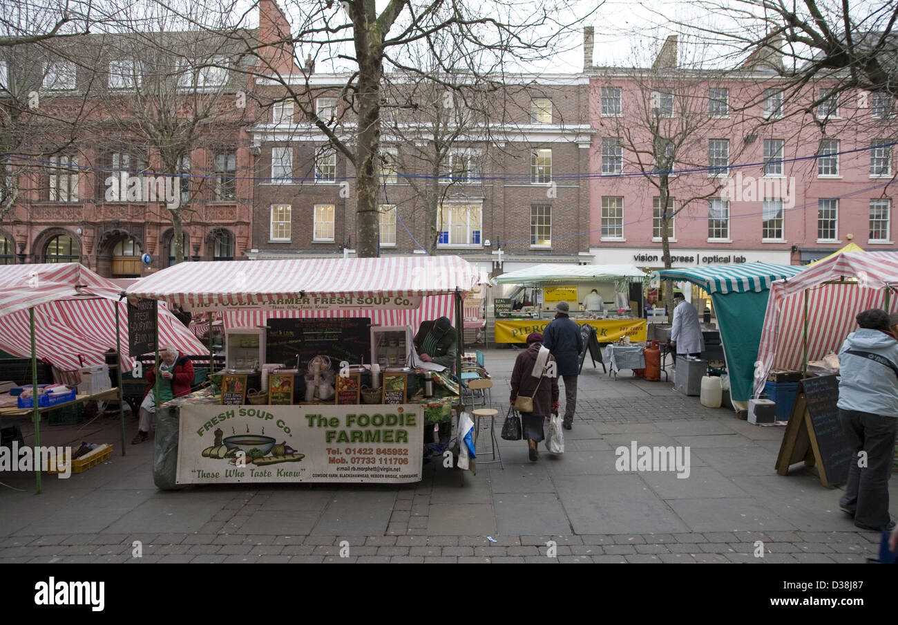 Farmers Market in Parliament Street , York Stock Photo - Alamy