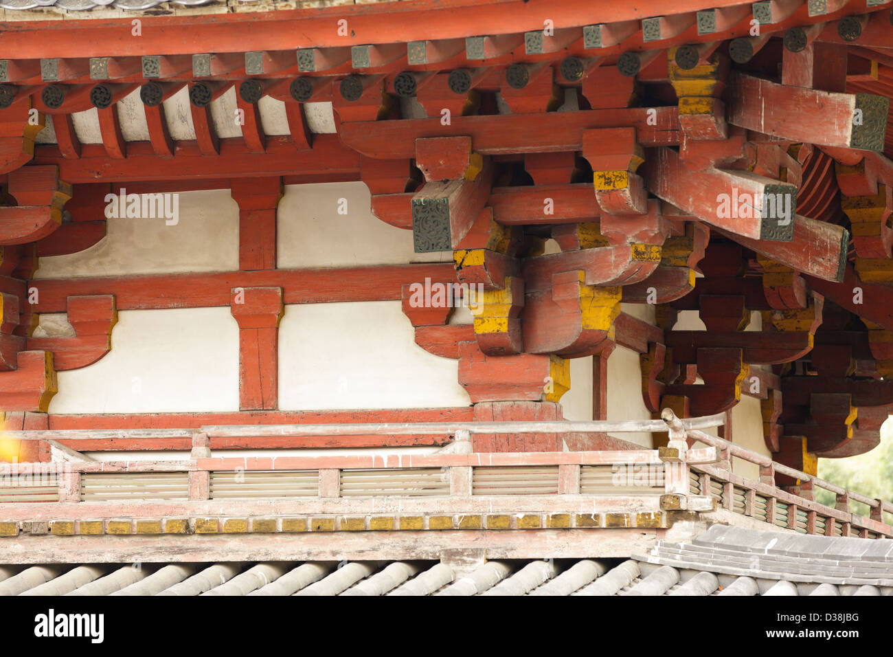 Framework detail of the Byōdō-in temple in Uji town, near Kyoto, Japan ...
