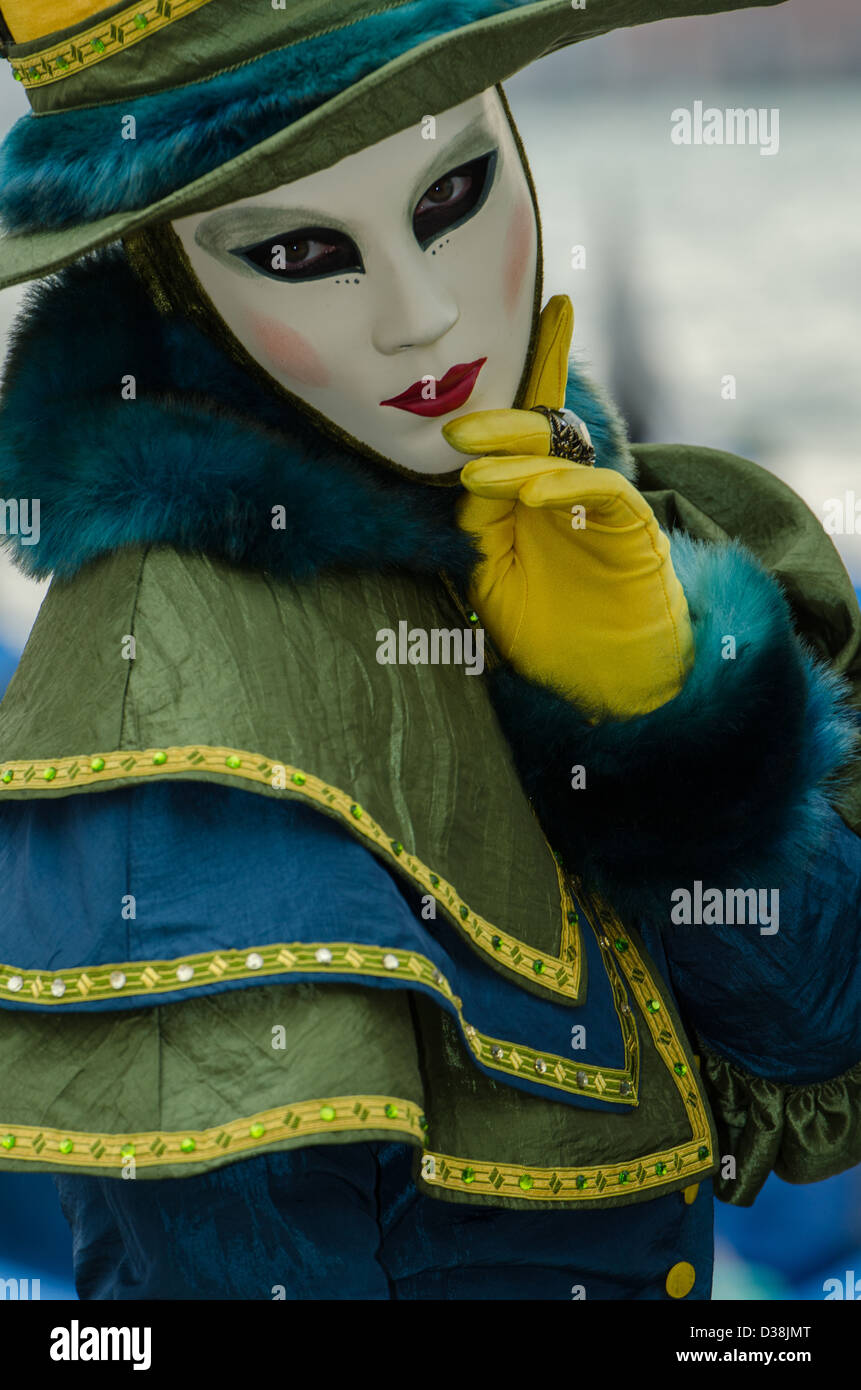 Masked person at the Venice Carnival 2013 Stock Photo - Alamy