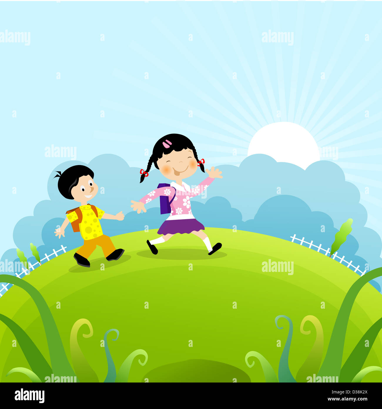 Children going to school Stock Photo - Alamy