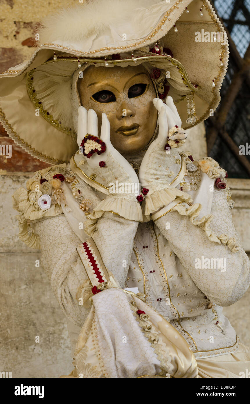 Masked person at the Venice Carnival 2013 Stock Photo - Alamy
