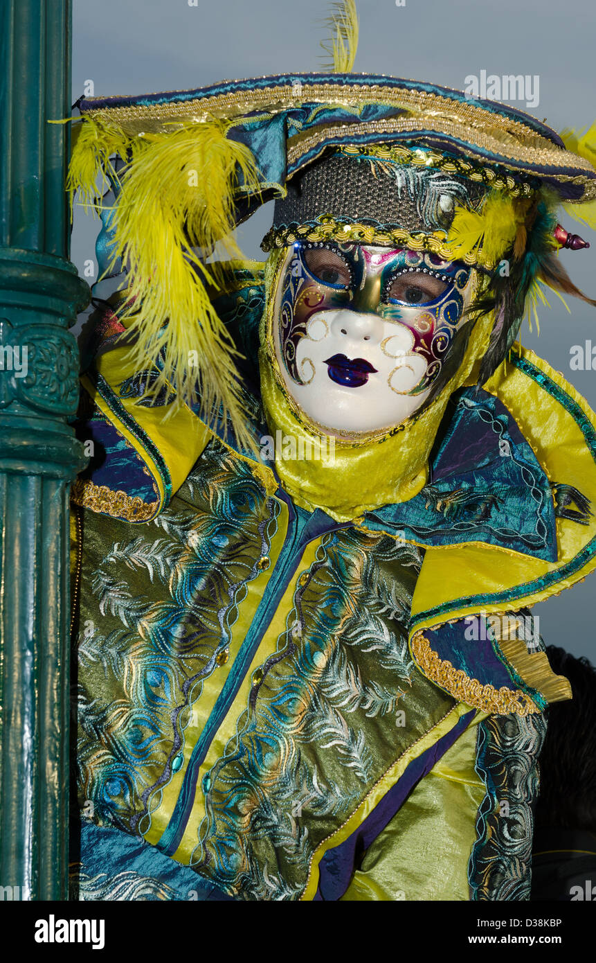 Masked person at the Venice Carnival 2013 Stock Photo - Alamy