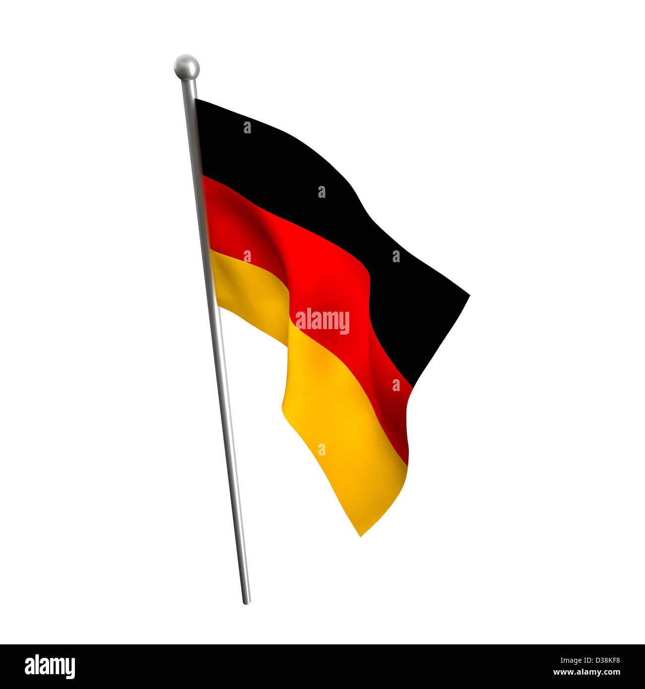 german flag isolated on white background Stock Photo - Alamy