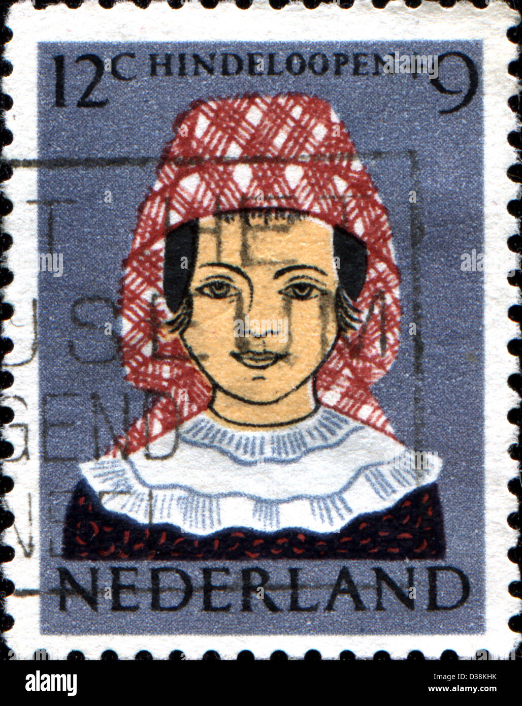 NETHERLANDS - CIRCA 1960: A stamp printed in Netherlands shows Girl in ...