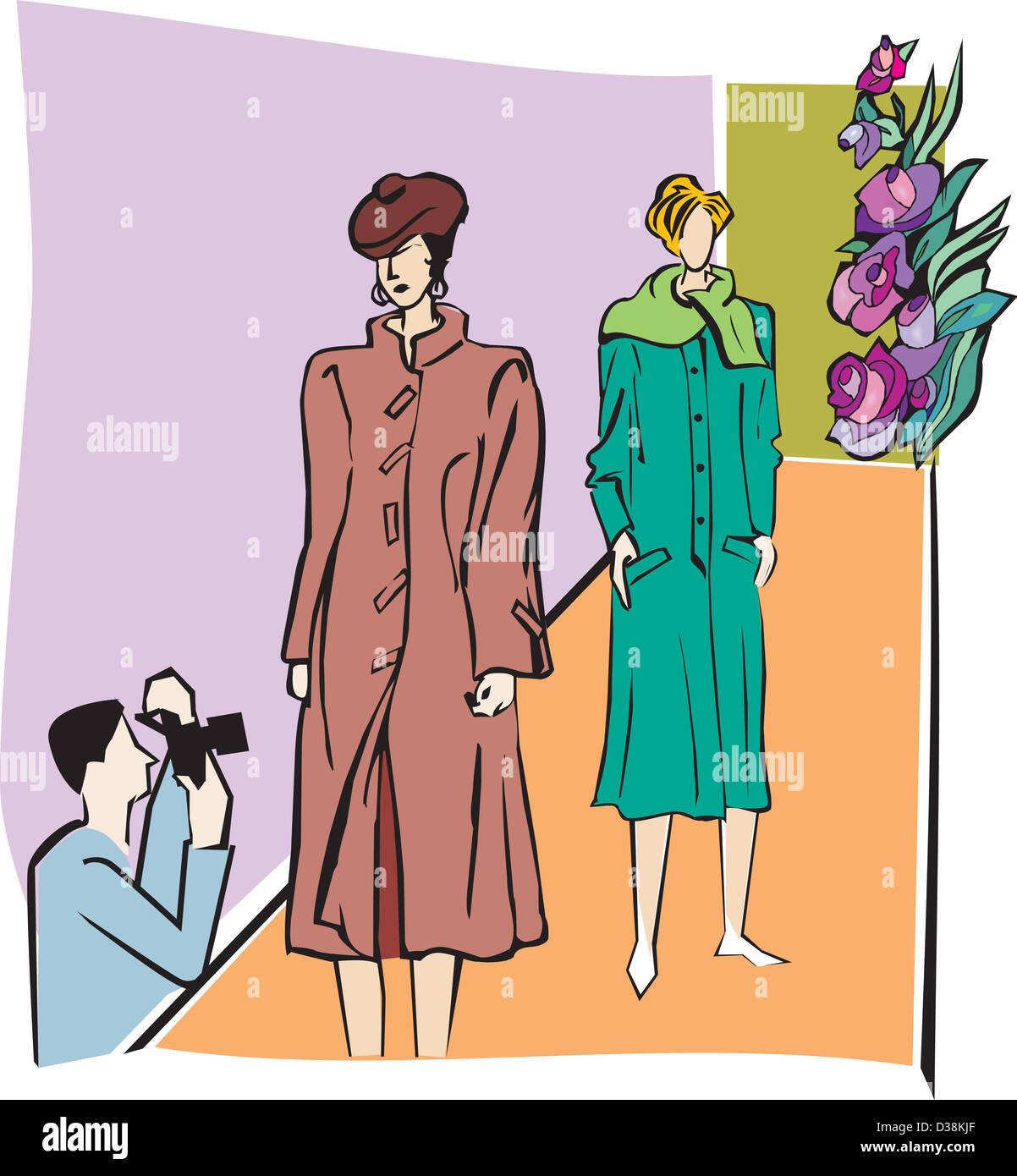 Models walking on the ramp Stock Photo - Alamy