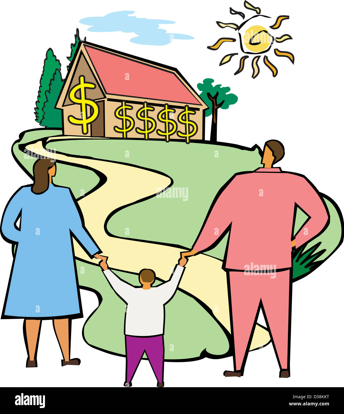 Rear view exterior house Cut Out Stock Images & Pictures - Alamy