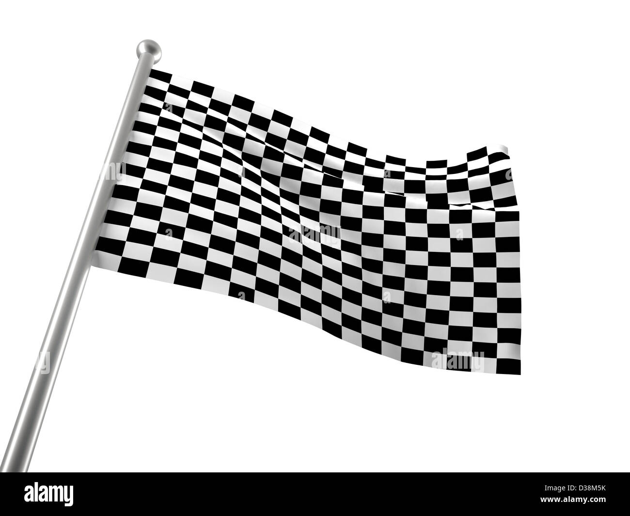 start flag isolated on white Stock Photo - Alamy