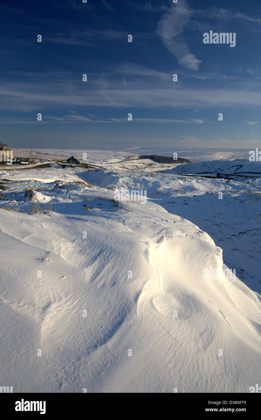 Snow and snow drifts in the Pennines , West Yorkshire near Holmfirth ...