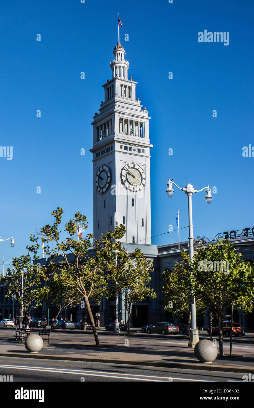 Ferry Building clock tower in San Francisco California Stock Photo - Alamy
