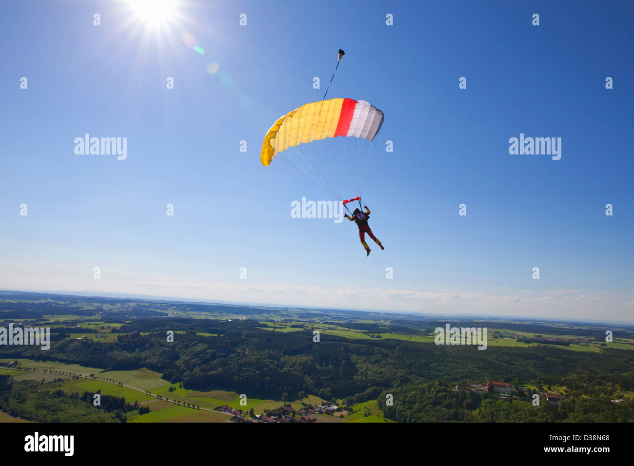 Woman skydiving rural hi-res stock photography and images - Alamy