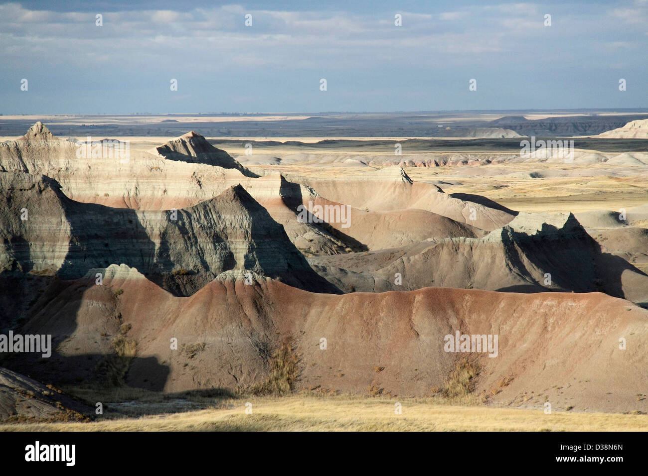The Badlands National Park offers dramatic landscapes featuring ...