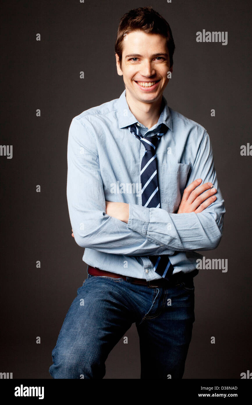 Guy Standing Crossed Arms High Resolution Stock Photography and Images ...