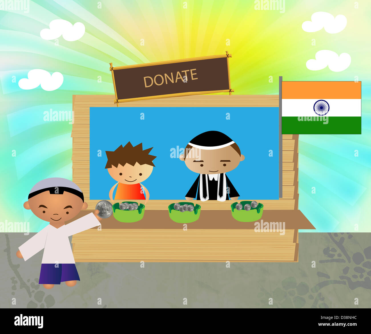 Donating currency hi-res stock photography and images - Alamy