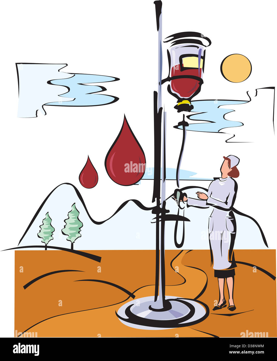 Nurse holding drip bag hi-res stock photography and images - Alamy