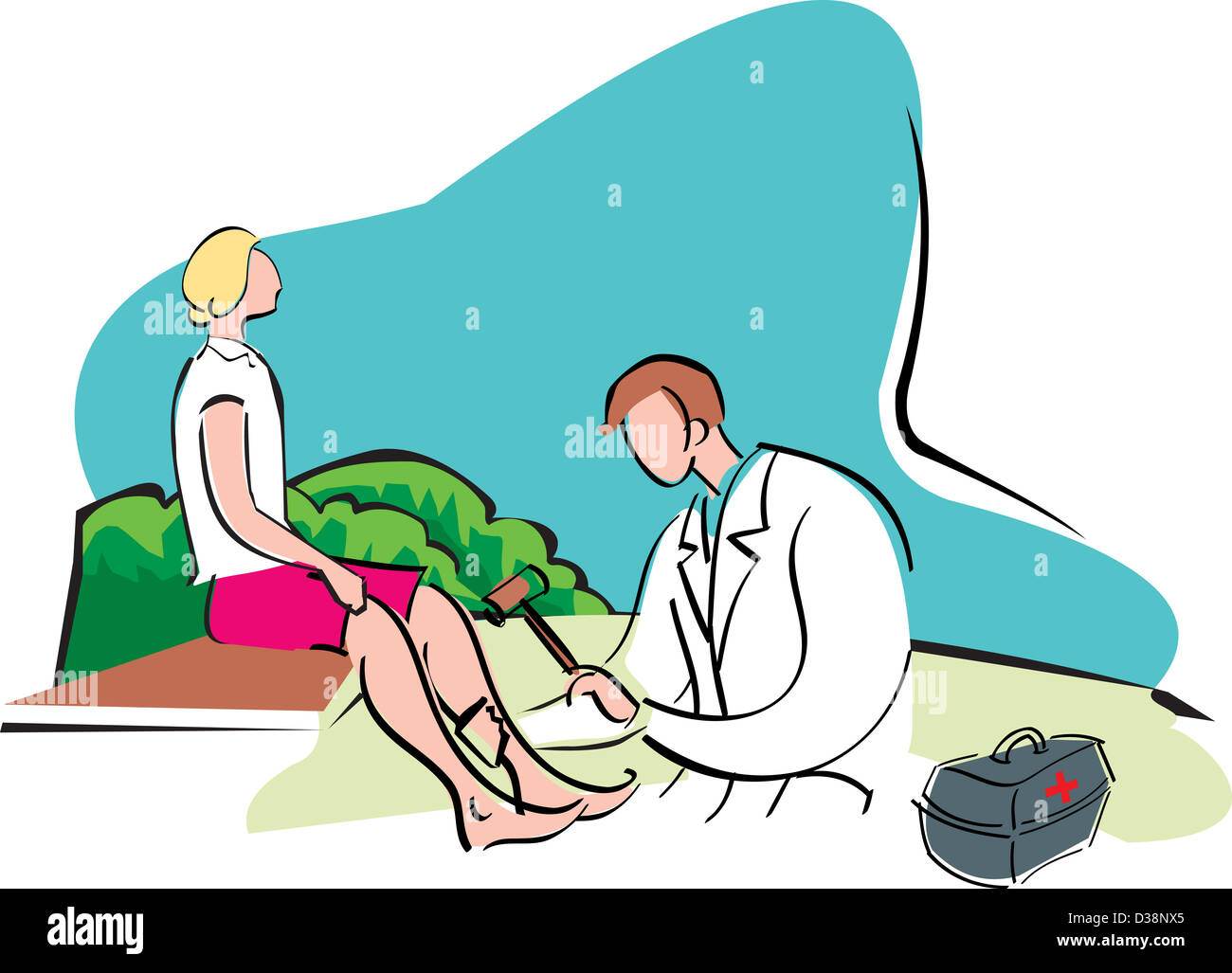 Doctor patient vector Cut Out Stock Images & Pictures - Alamy