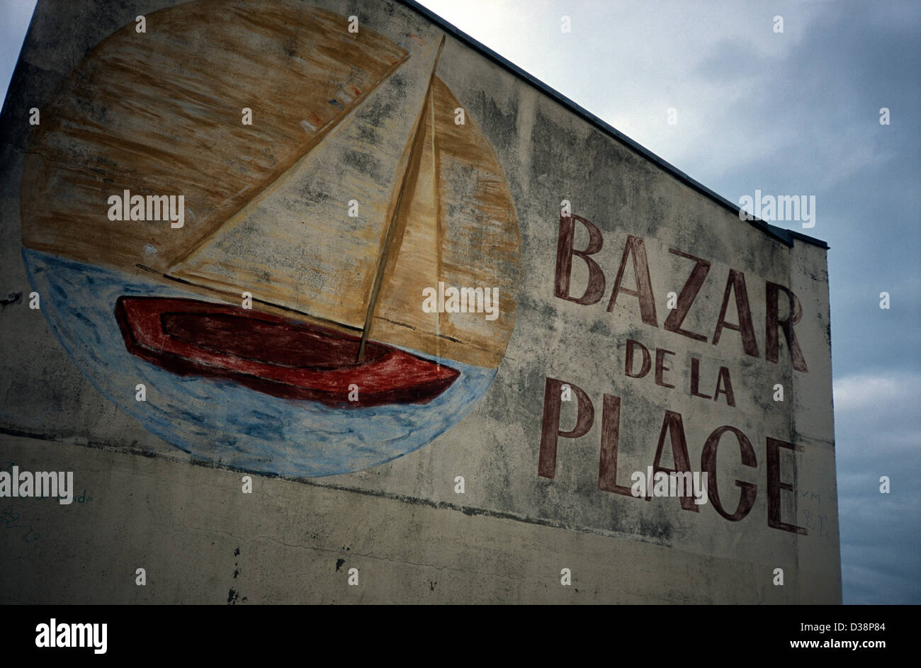 Hand painted sign, Quiberville, Normandy, France Stock Photo - Alamy