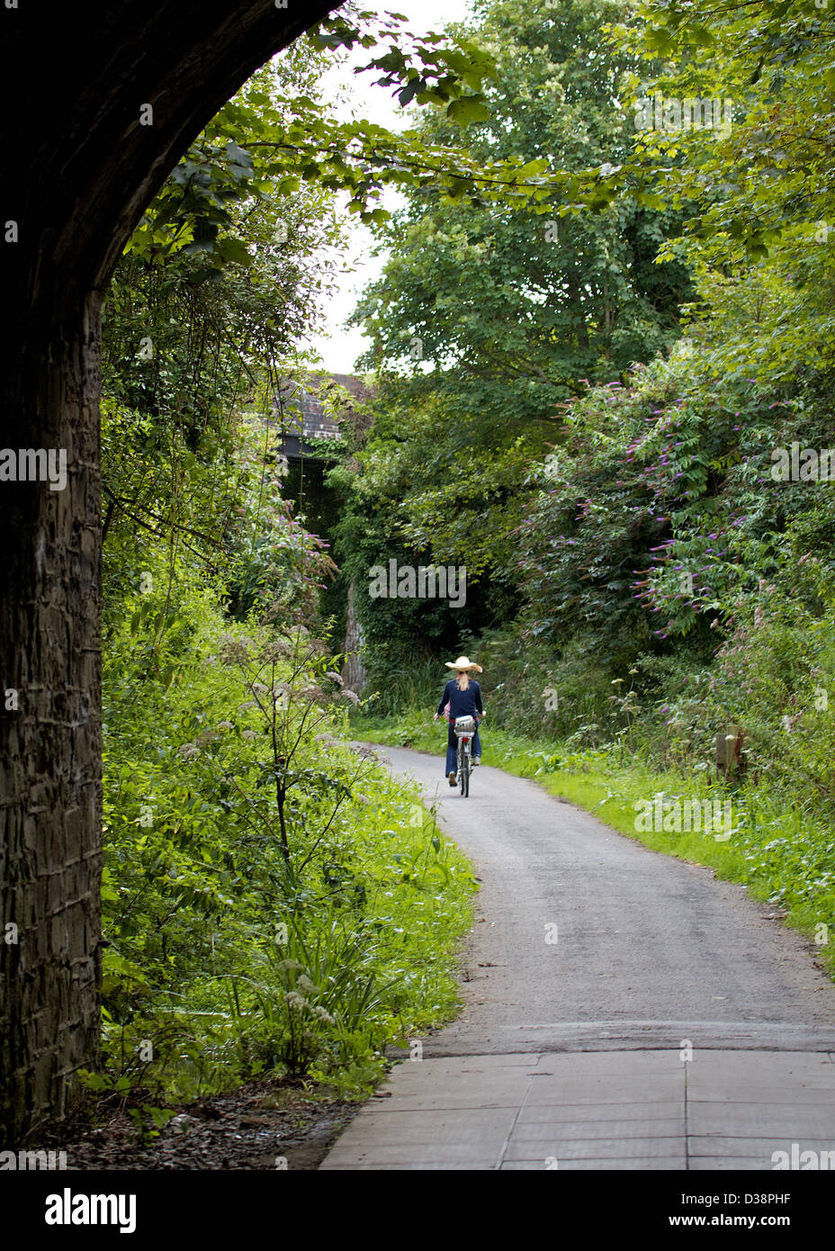 Cycling the Tarka Trail in Devon Stock Photo - Alamy