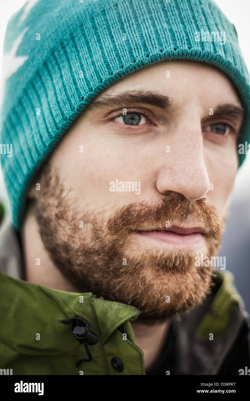 Close up of mans serious face Stock Photo - Alamy