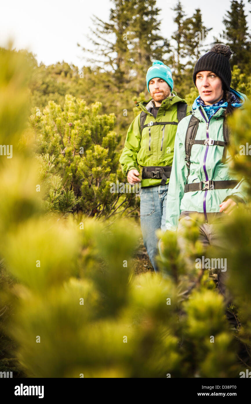 Man and lady hiking hi-res stock photography and images - Alamy