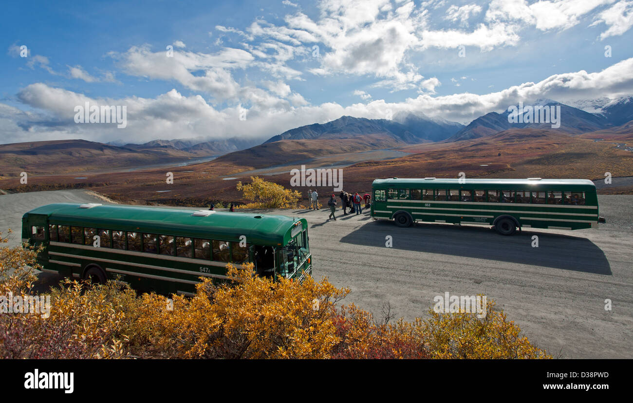 Bus tour denali national park alaska hi-res stock photography and ...