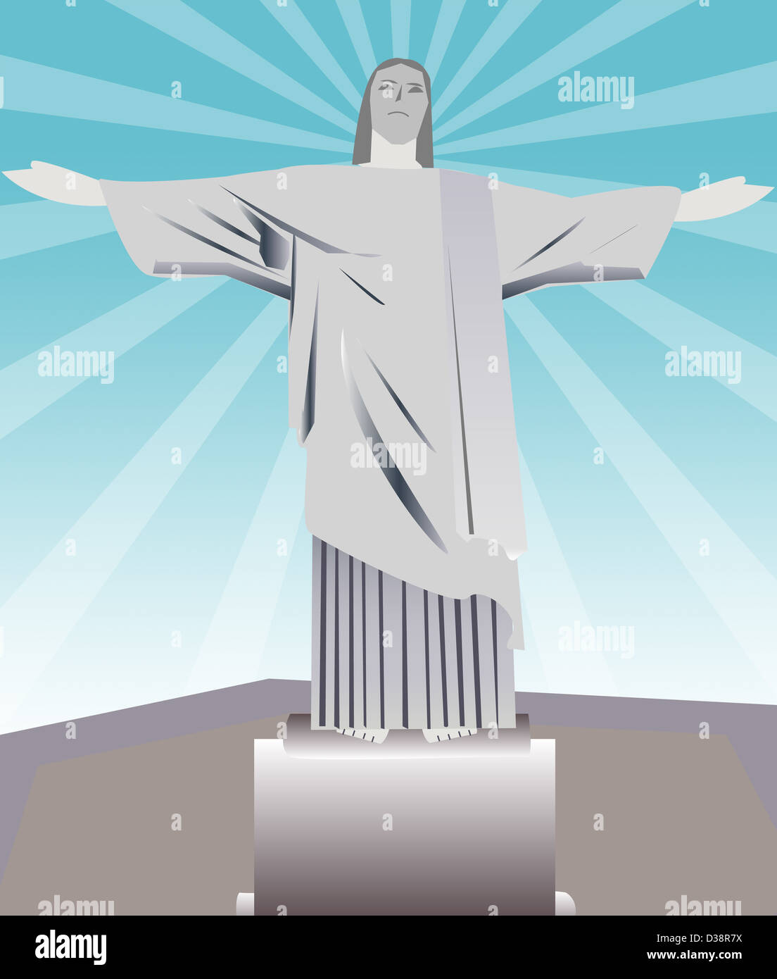 Low angle view of a statue, Christ the Redeemer, Rio De Janeiro, Brazil ...