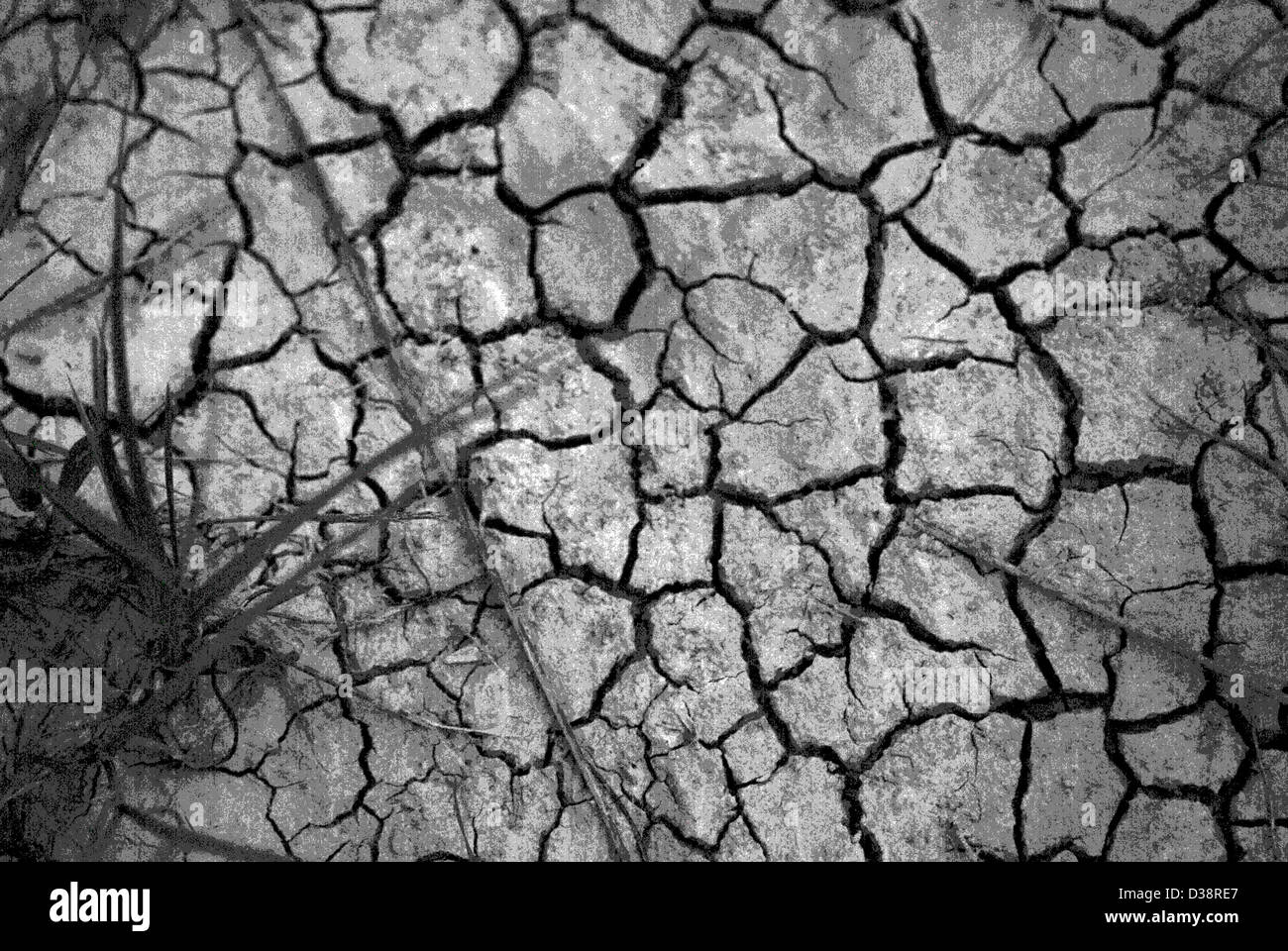 Cracks in clay are a striking geological feature in Badlands National ...