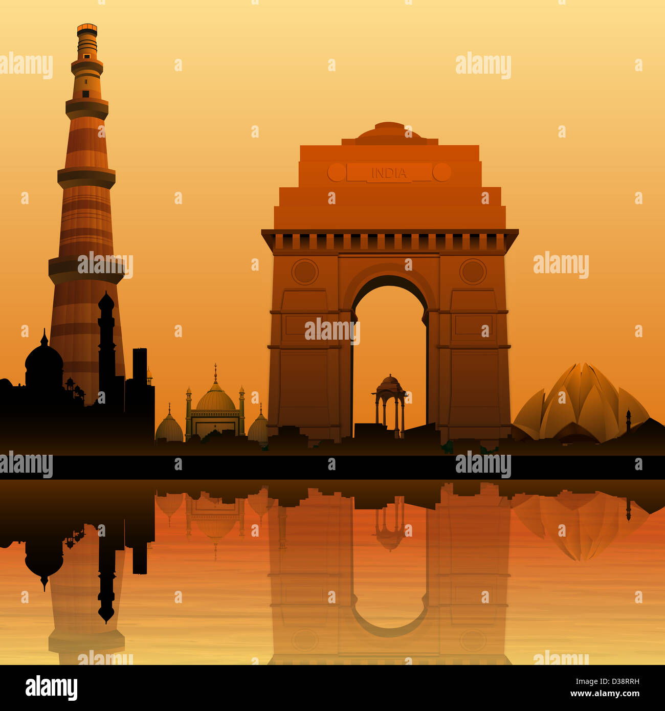 Indian Monuments Clipart