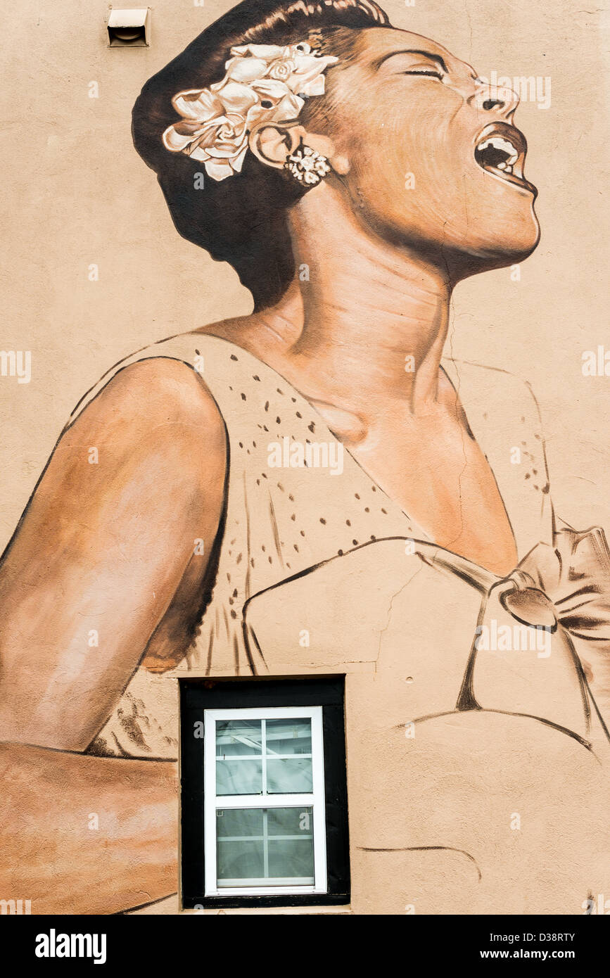 Billie Holiday Singing Painting