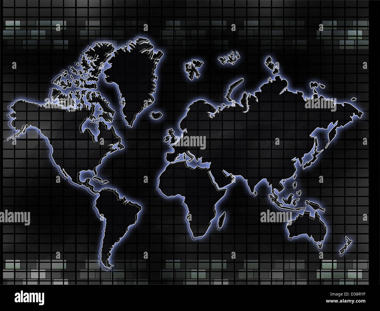 World map grid hi-res stock photography and images - Alamy