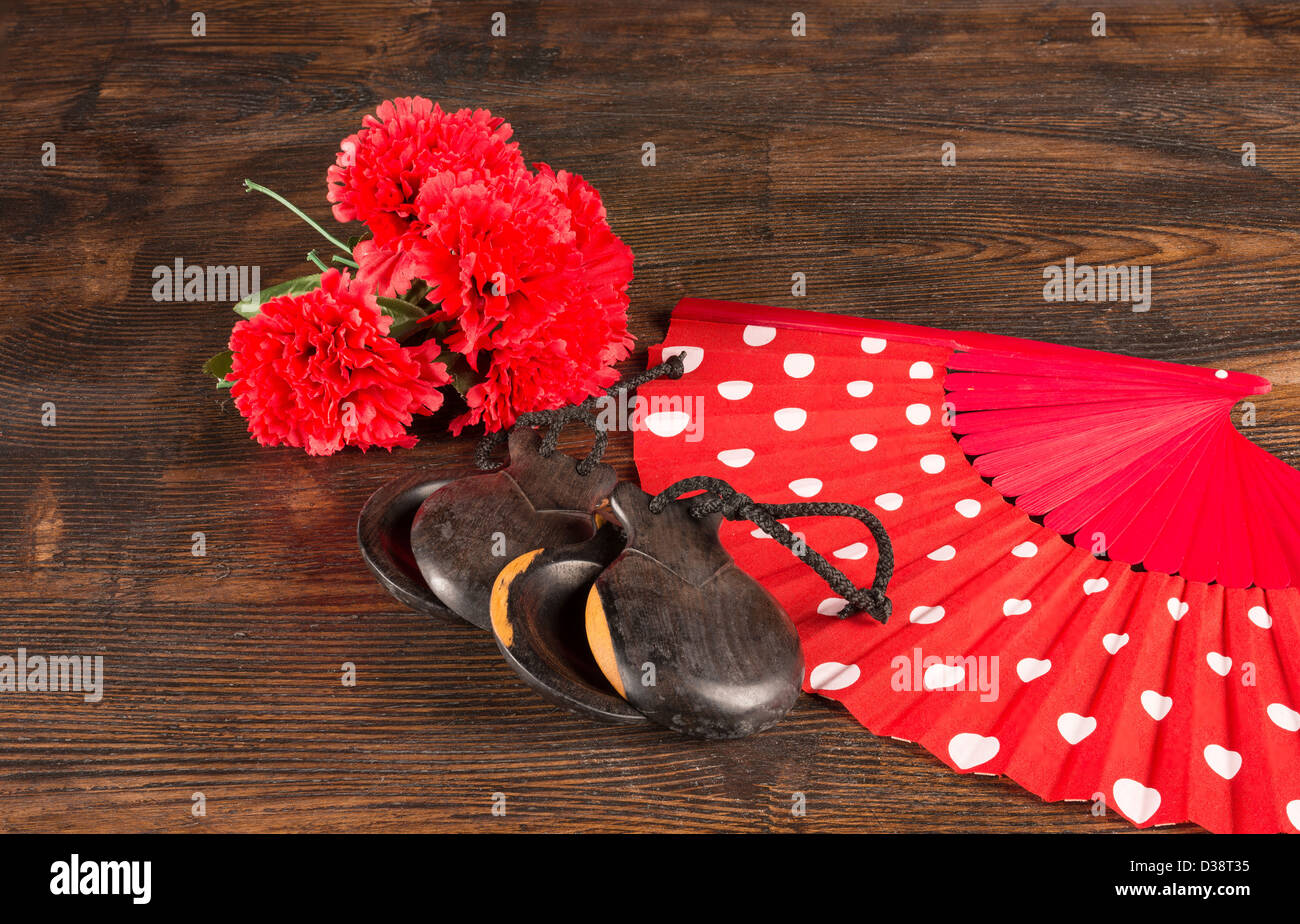 Flamenco colors in a still life with traditional objects Stock Photo ...