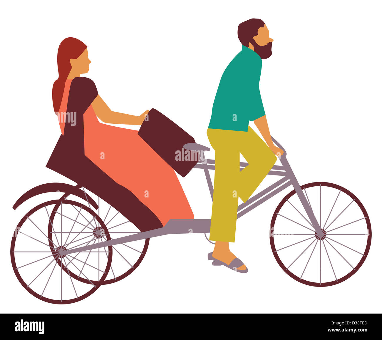 India pulling rickshaw Cut Out Stock Images & Pictures - Alamy