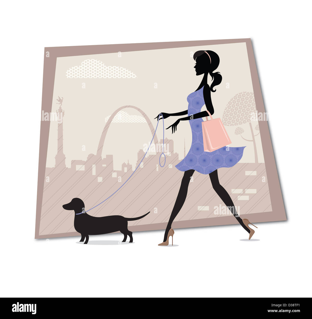 Person walking a dog clip art hi-res stock photography and images - Alamy