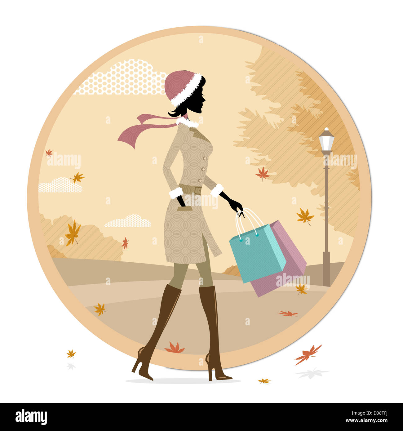 Falling woman shopping bags hi-res stock photography and images - Alamy