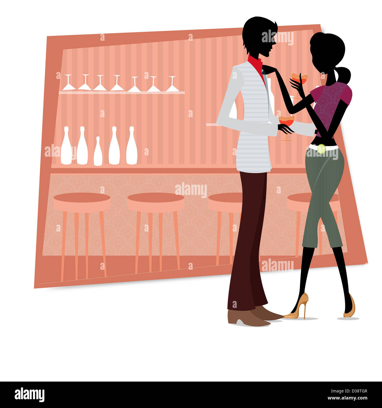 At a bar Cut Out Stock Images & Pictures - Alamy