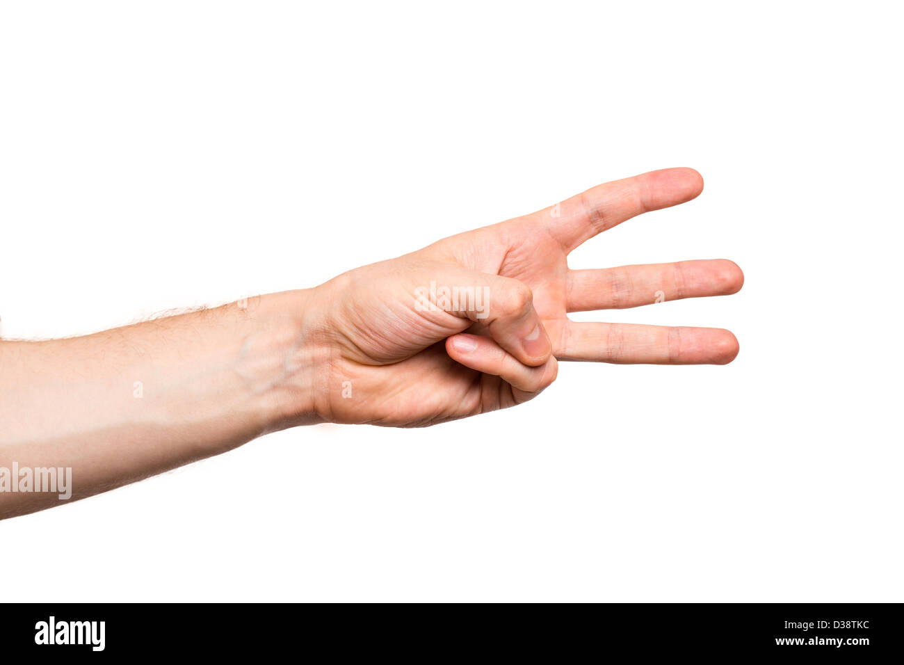 Male hand, finger(s), isolated on white background Stock Photo - Alamy