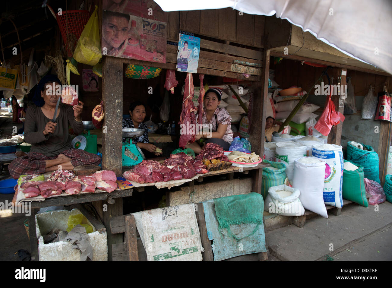meat selling at the market Stock Photo - Alamy
