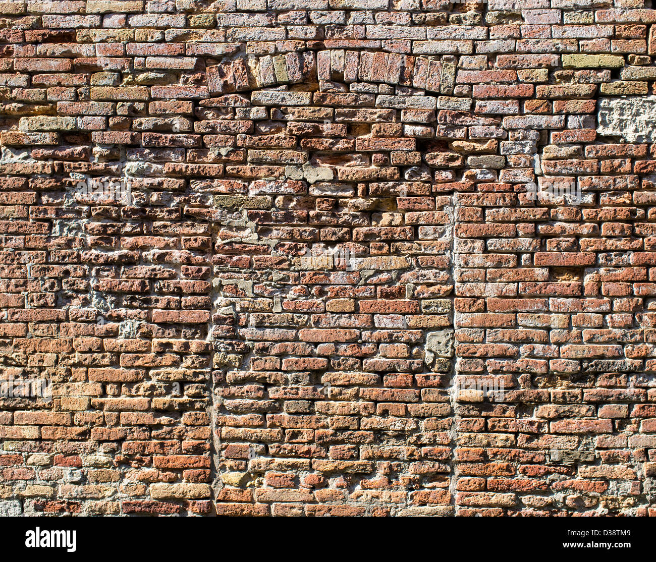 Brick Wall with the Outline of a Bricked up Doorway in Venice Italy ...