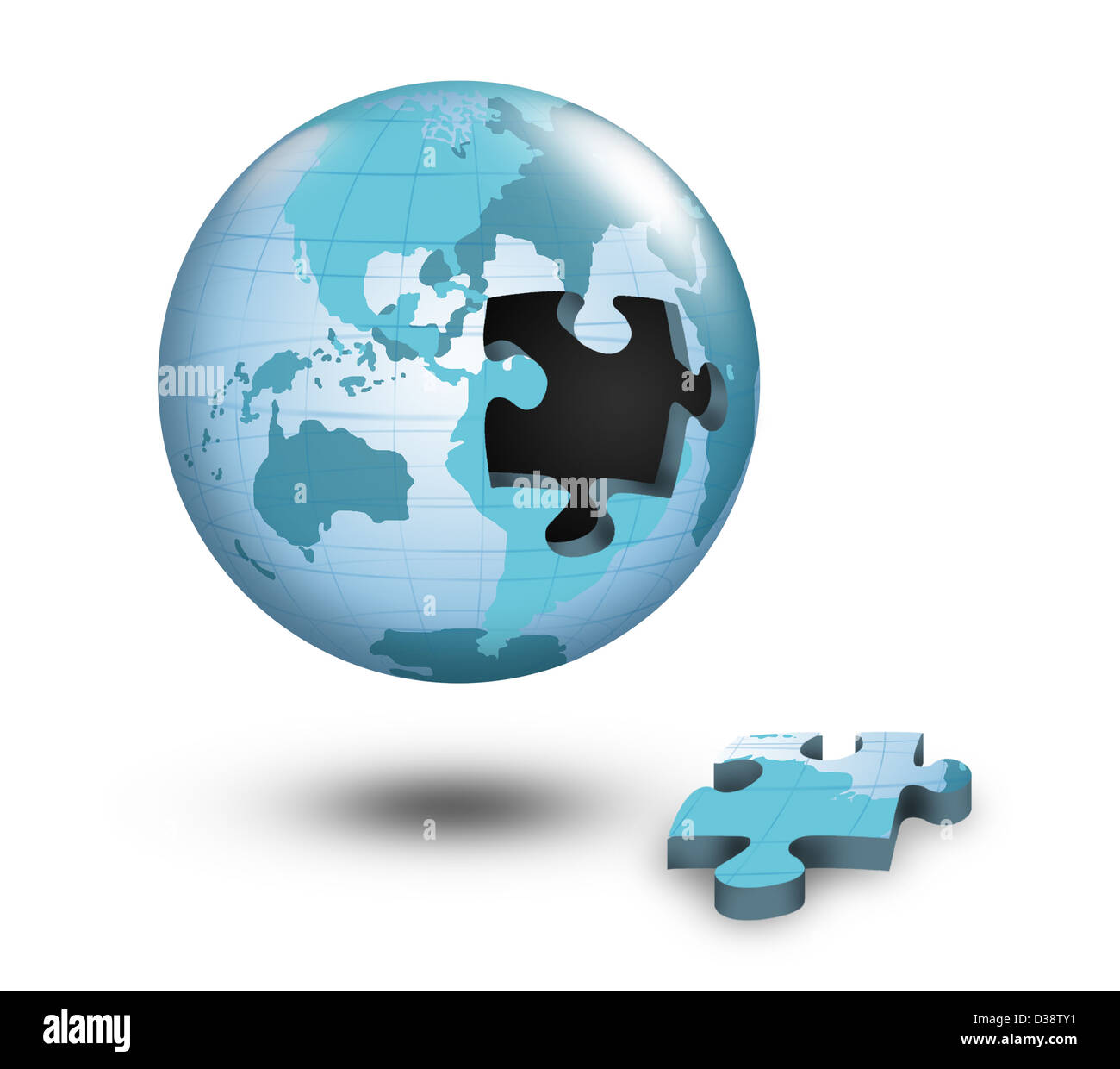 Curved world map hi-res stock photography and images - Alamy