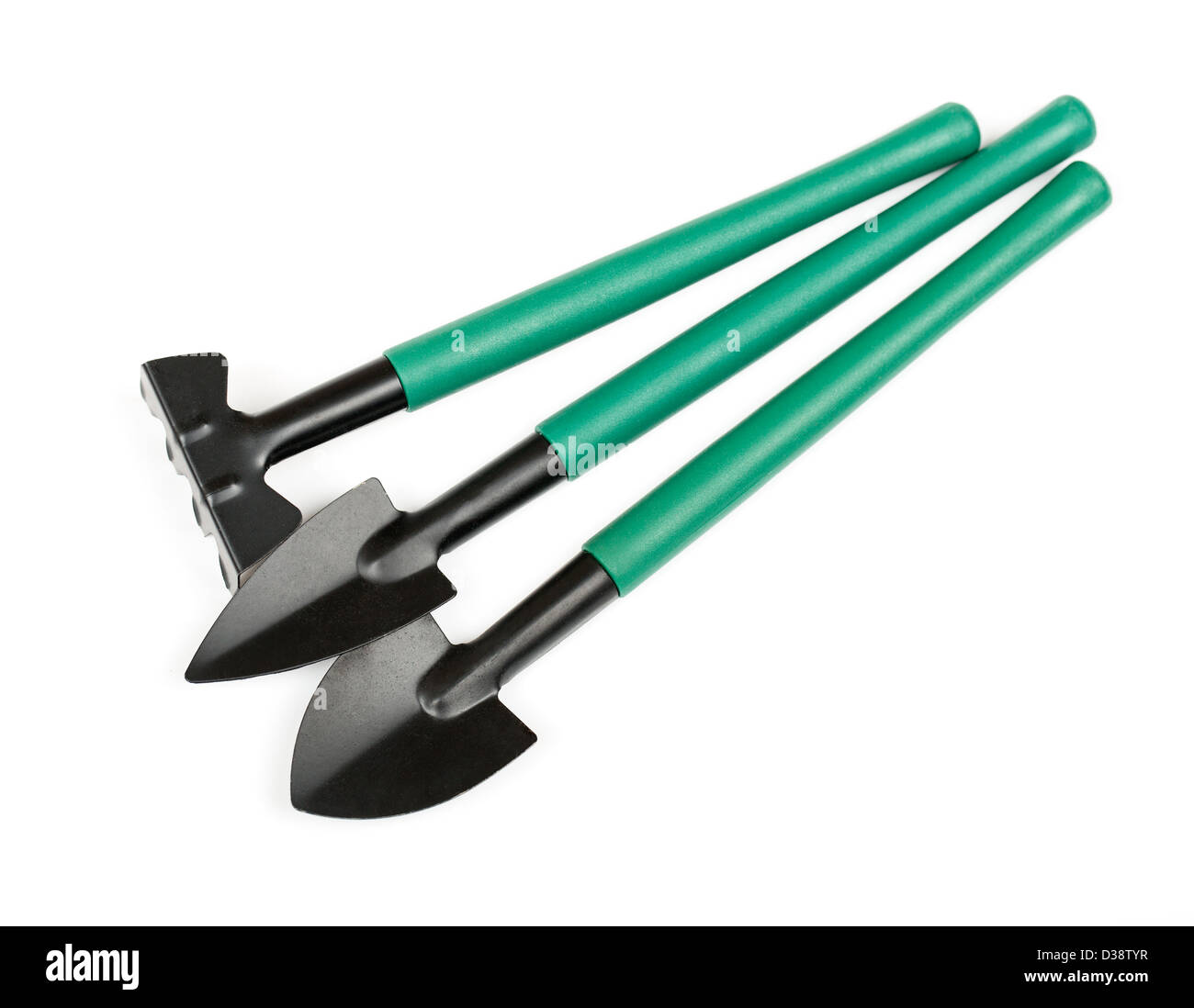 Gardening tools on white background Stock Photo - Alamy