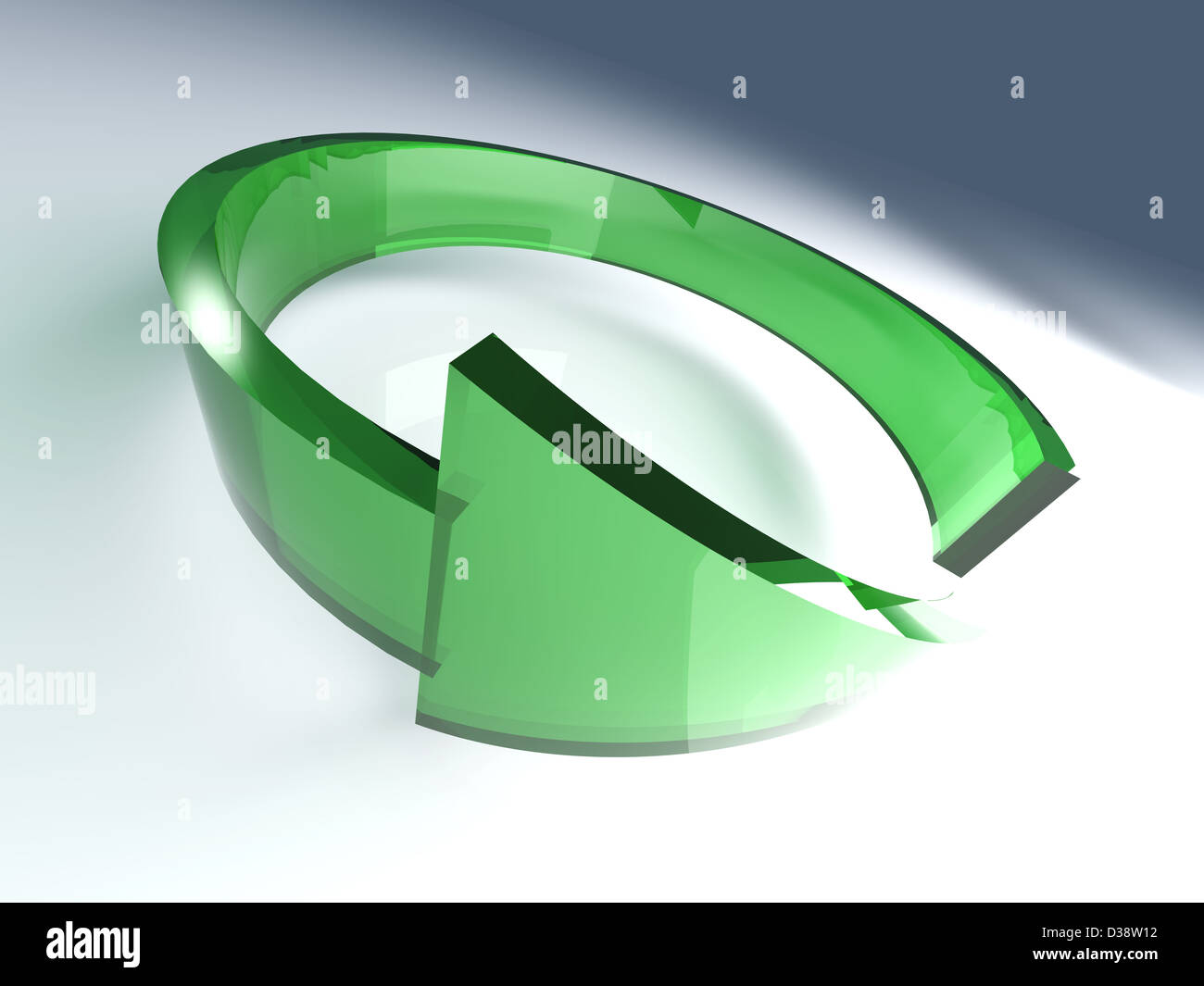 3D rendered Illustration. An arrow symbolizing an repeating process ...