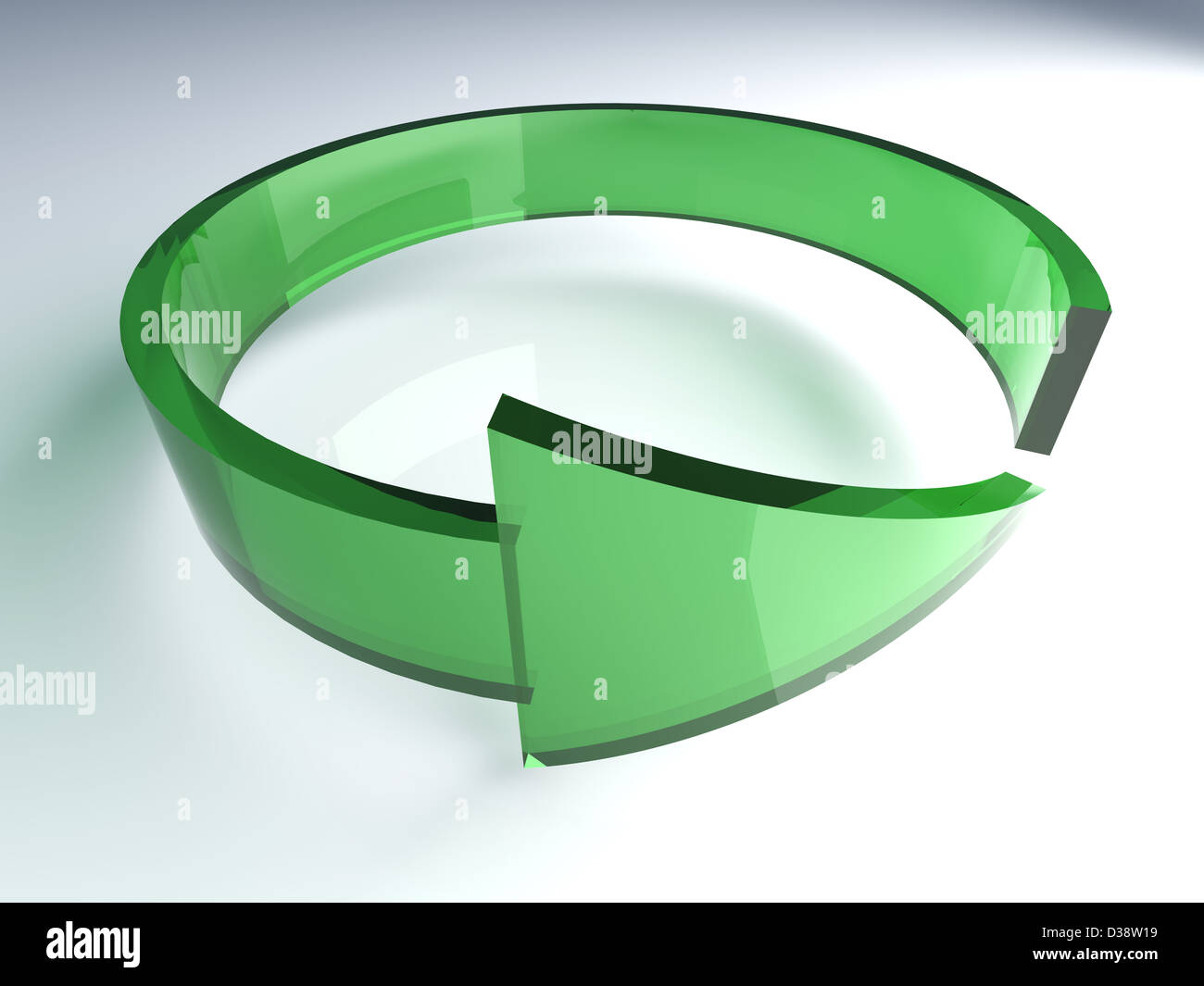 3D rendered Illustration. An arrow symbolizing an repeating process ...