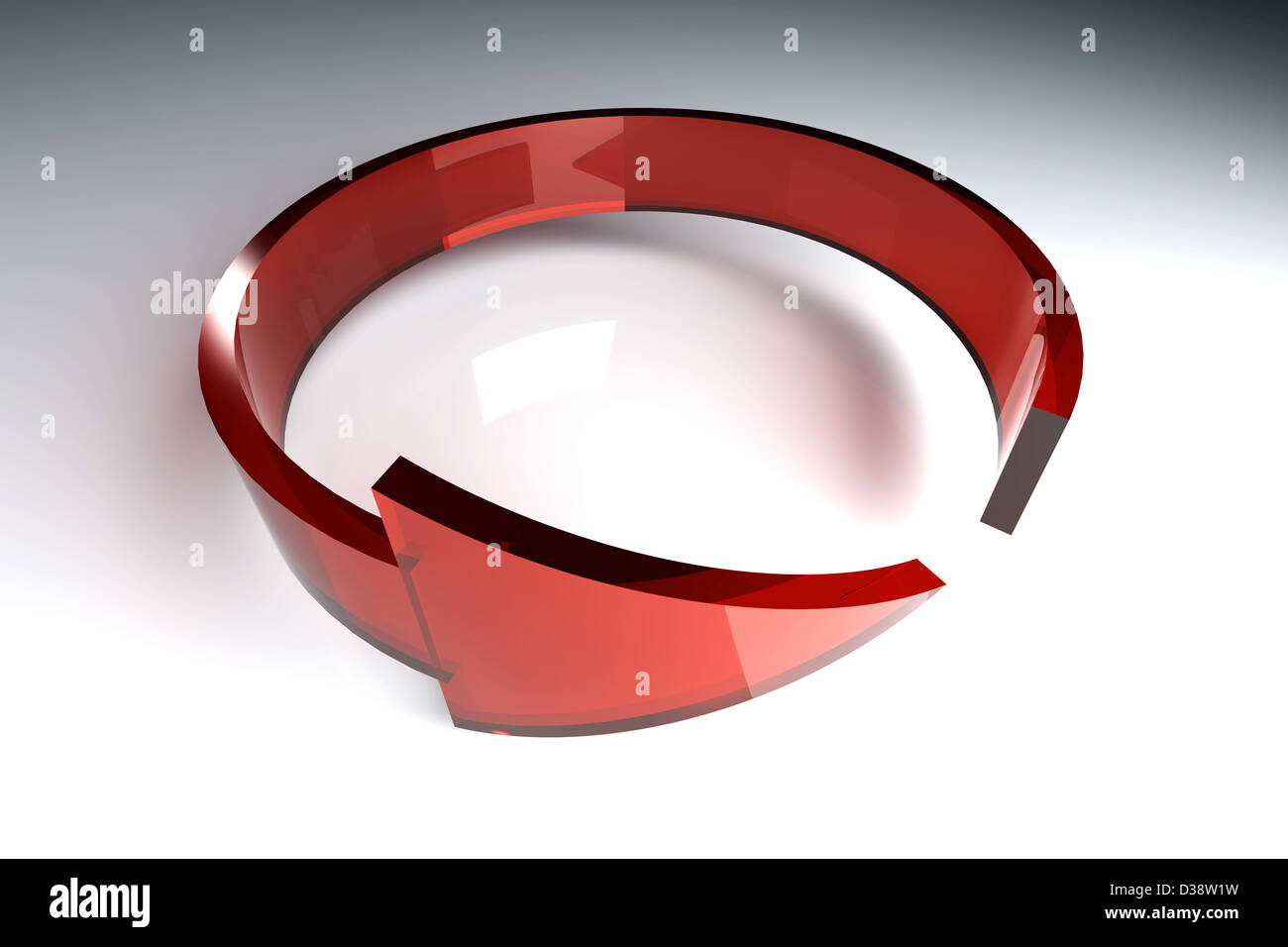 3D rendered Illustration. An arrow symbolizing an repeating process ...