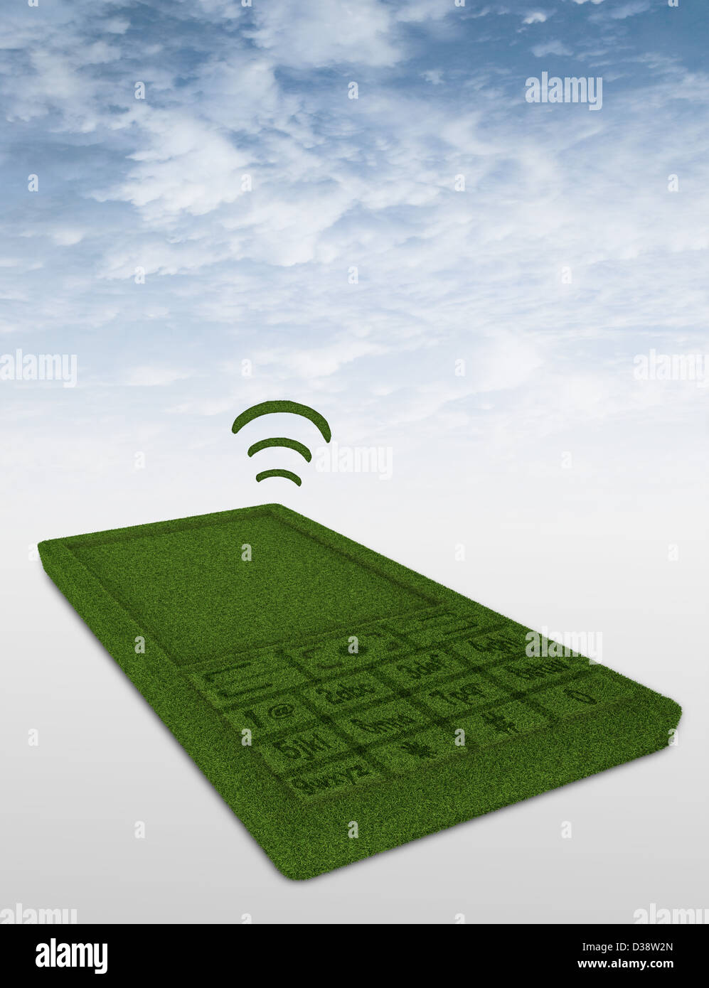 Green mobile phone Stock Photo - Alamy