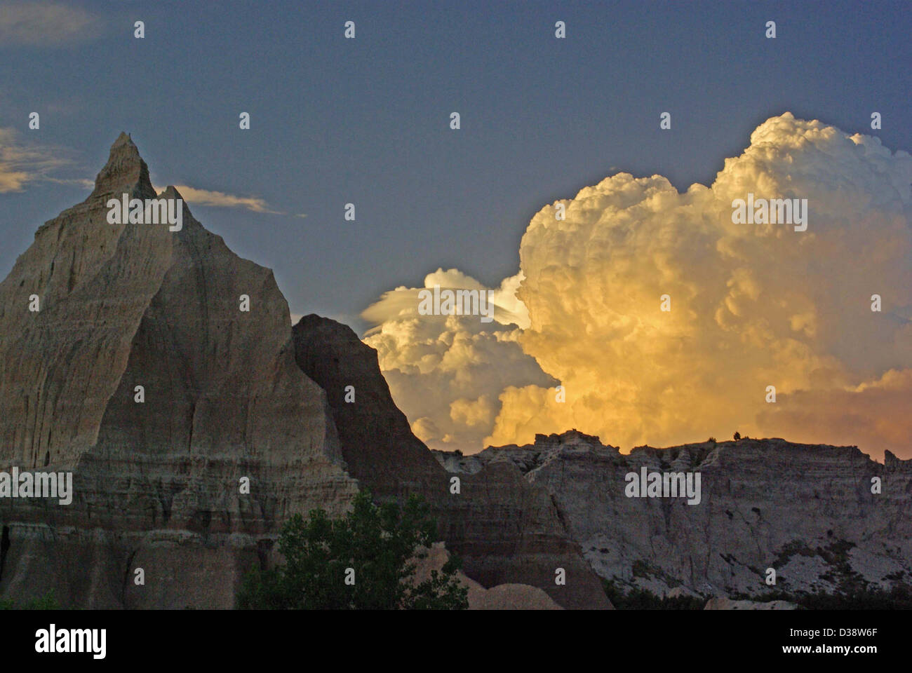 Clouds & Angel Butte At Sunset Stock Photo - Alamy