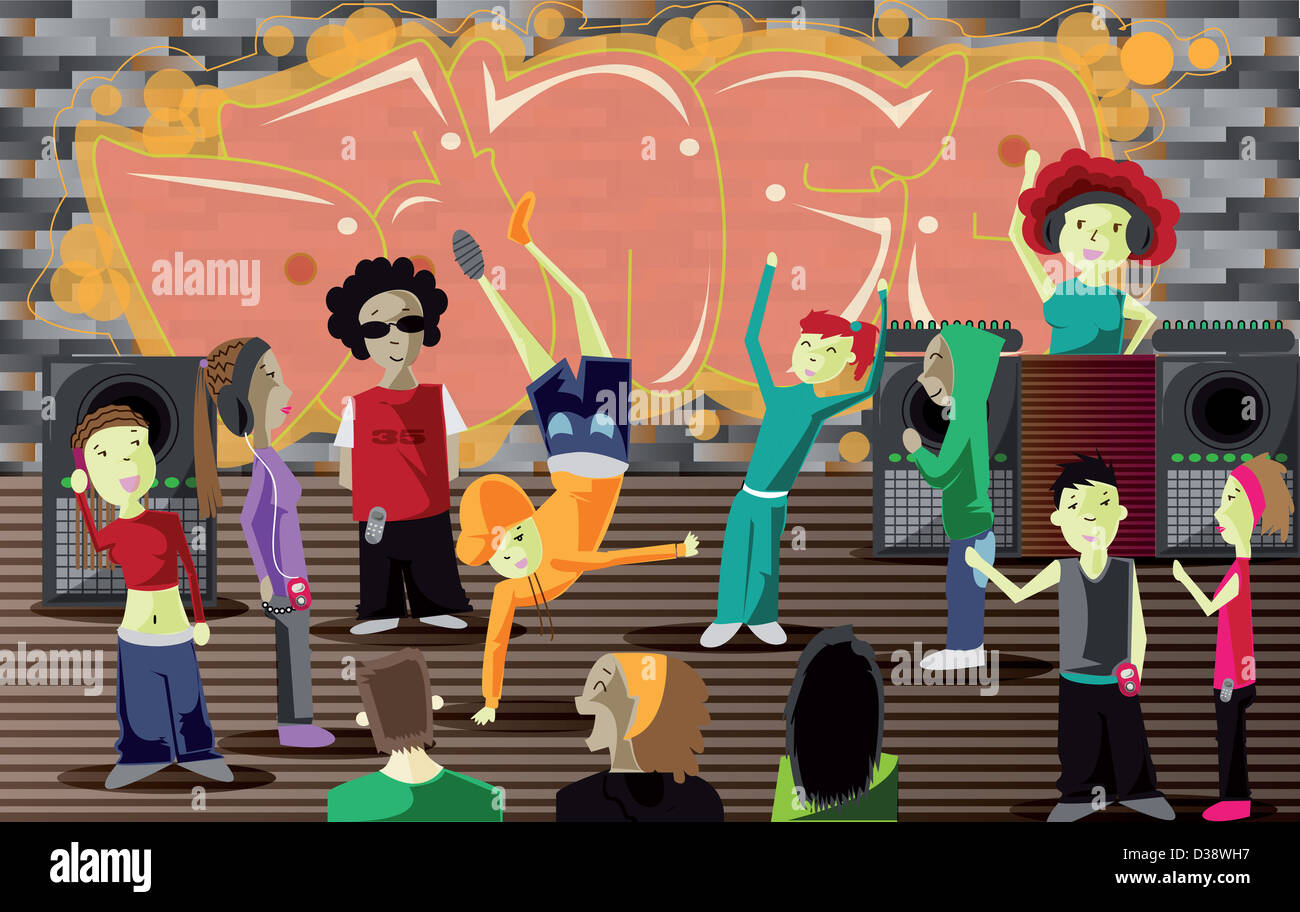 Students dancing club hi-res stock photography and images - Alamy