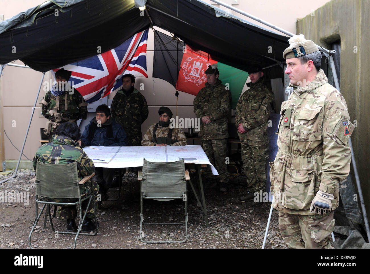 Operation Herrick 18 task force training. UK, example of British troops ...