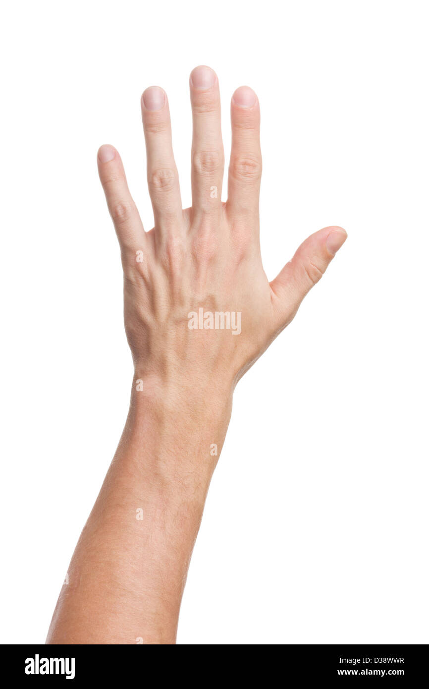 Hand palm down cutout hi-res stock photography and images - Alamy